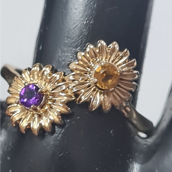 Jewelry | 1 Kt Gold Sunflower Ring | Poshmark
